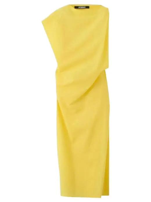 Jacquemus Sleeveless Asymmetric Dress - Yellow