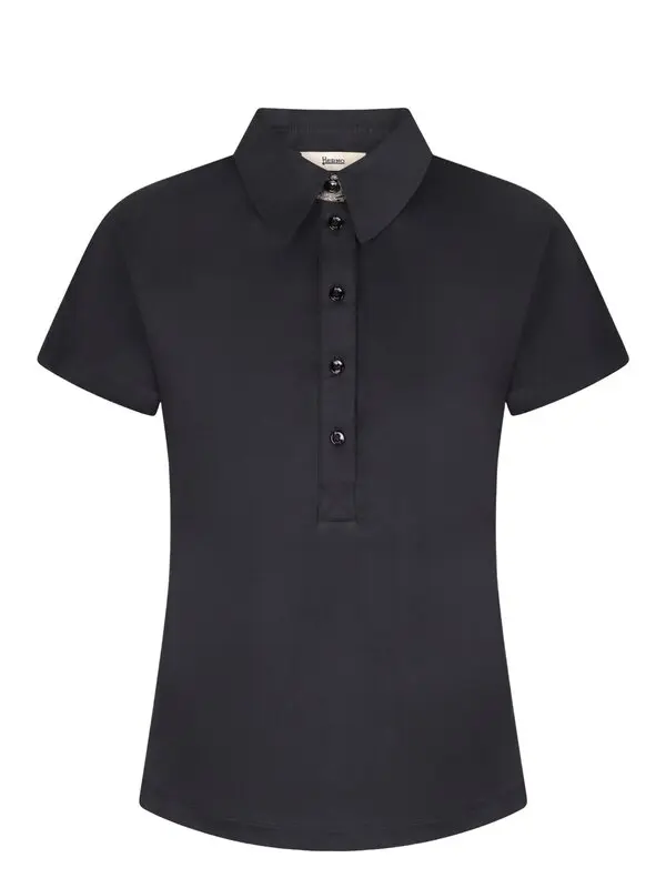 Herno Short Sleeve Polo Shirt - Black