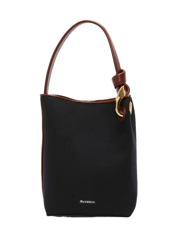 J.W.ANDERSON Jw Anderson Logo Stamp Chain-linked Shoulder Bag - Deep Navy Blue