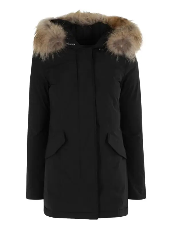 Woolrich Arctic Parka With Fur Trimmed Hood - Black