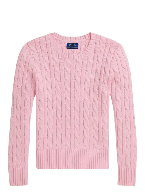 Polo Ralph Lauren Cable-knit Button-detail Sweater - Pink