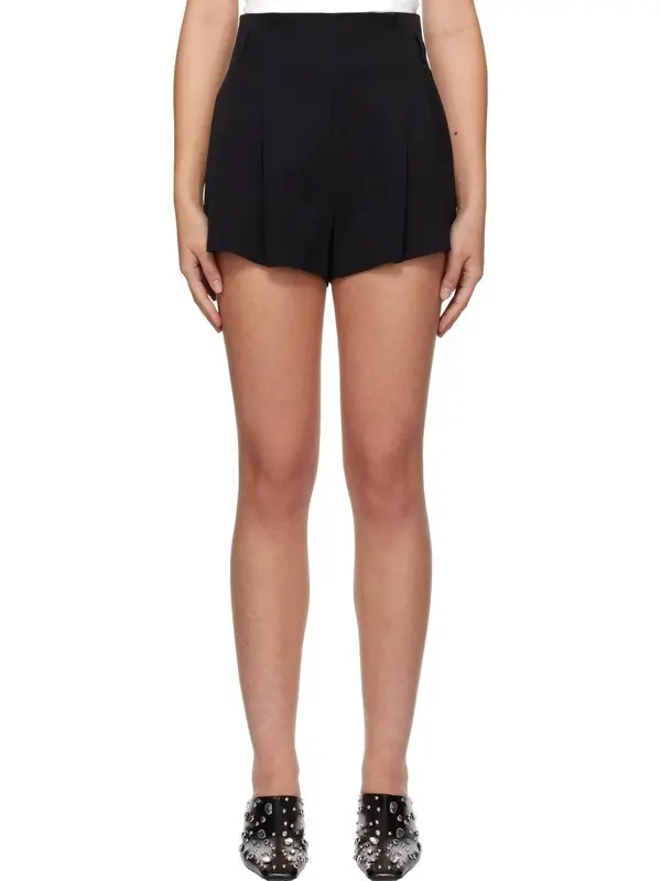 ST. AGNI Paperbag Waist Shorts - Black