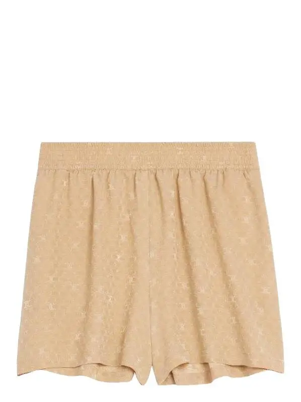 Celine Silk Shorts - Nude