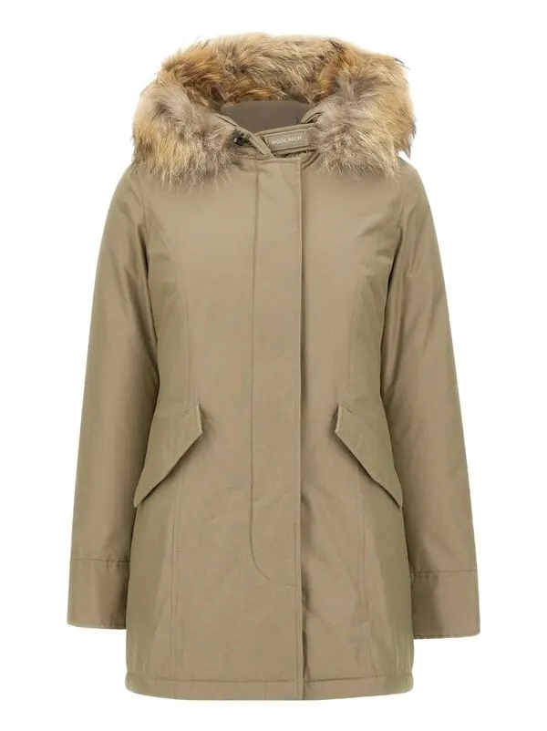 Woolrich Fur-trimmed Hooded Padded Coat - Nude