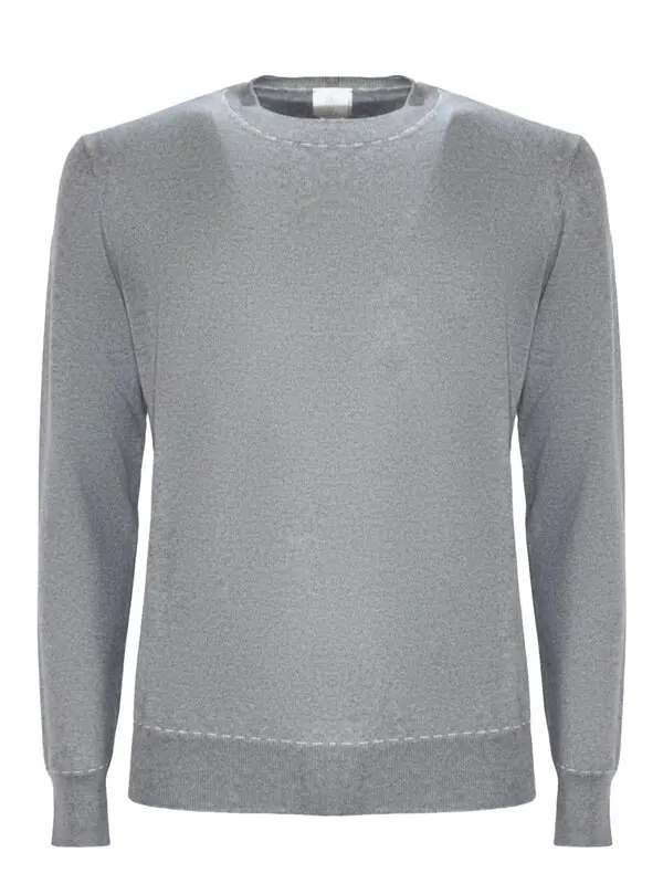 Eleventy Ribbed Trim Knitwear - Gray