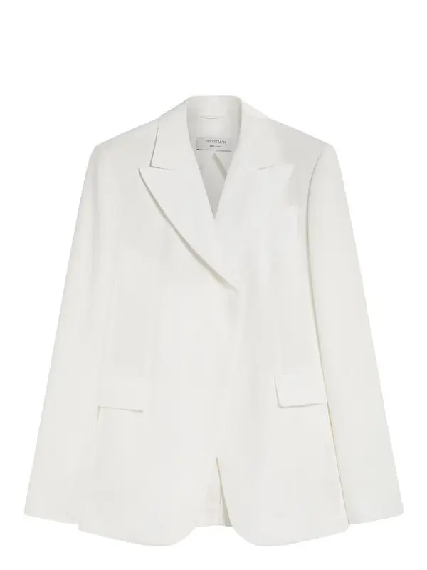 Sportmax Linen And Viscose Twill Blazer - White