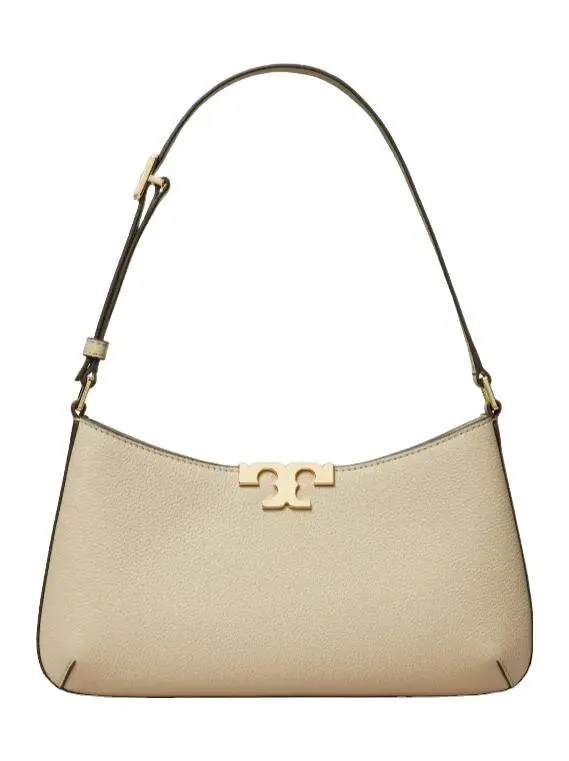 Tory Burch Eleanor Logo Buckle Shoulder Bag - Beige