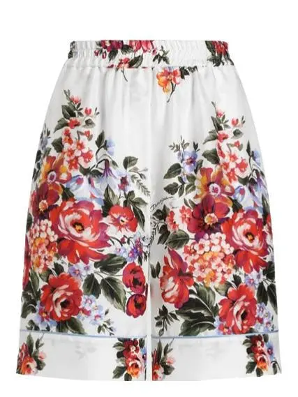 Dolce & Gabbana Floral Print Poplin Shorts - Multicolor