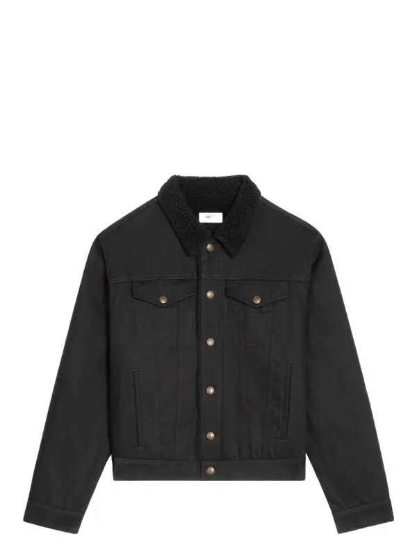 Celine Trucker Jacket In Pure Wash Denim - Black