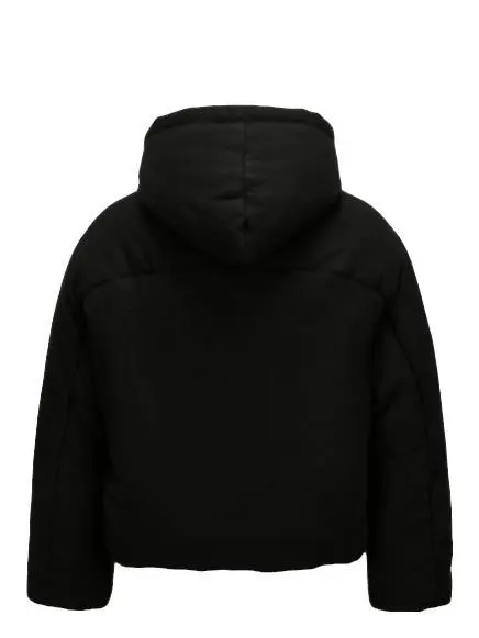 MORDECAI Hooded Cotton Zip-up Jacket - Black