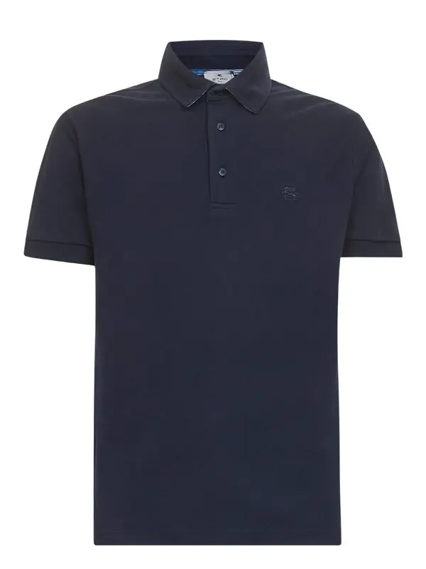 Etro Short Sleeved Polo Shirt - Black