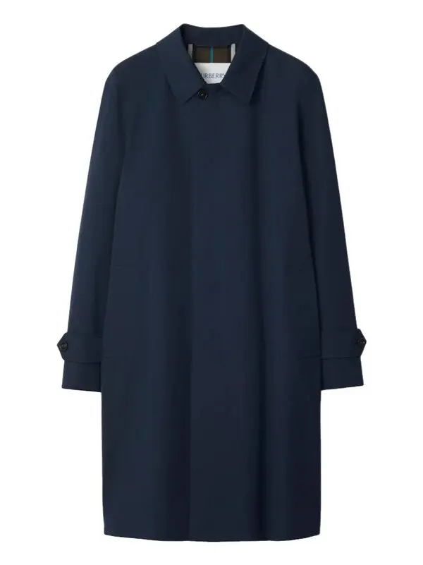 Burberry Long Gabardine Car Coat - Black