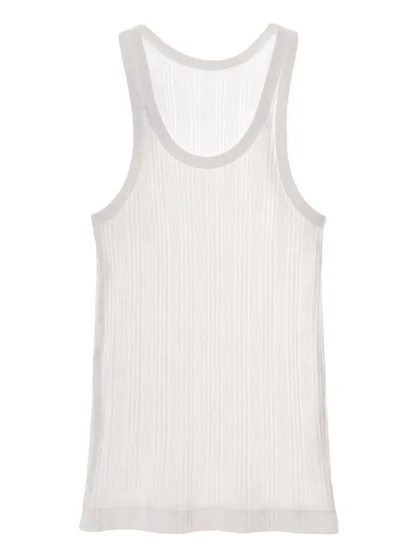Helmut Lang Round Neck Ribbed Tank Top - White