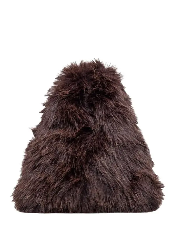 MSGM Fluffy Satchel Bag - Black