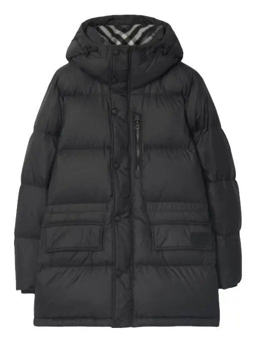 Burberry Quilted Hooded Puffer Jacket - Black