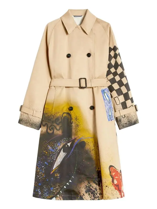 Max Mara Belted Graphic Coat - Skin Orient