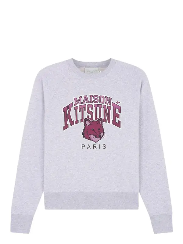 Maison Kitsuné Printed Knit Jumper - Gray