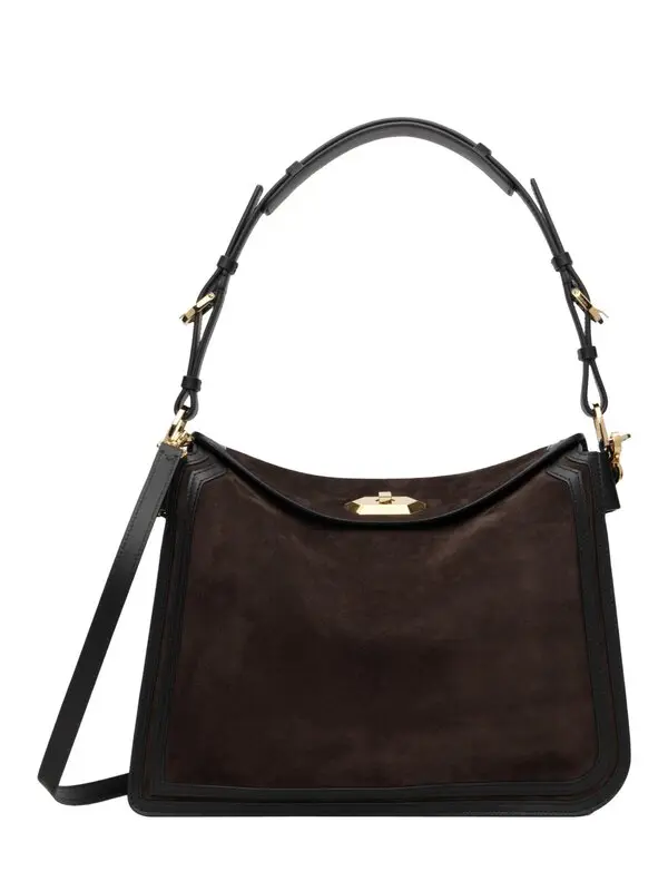 LANVIN Flap Shoulder Bag - Dark Mocha