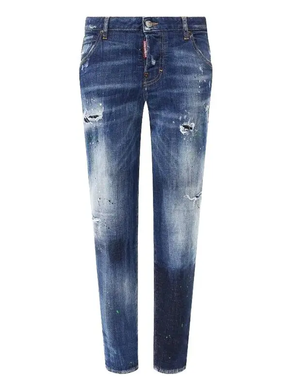 Dsquared2 Pierced Detail Jeans - Blue