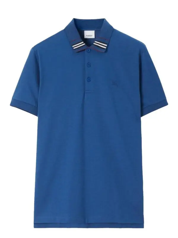 Burberry Ekd-embroidered Cotton-silk Polo Shirt - No