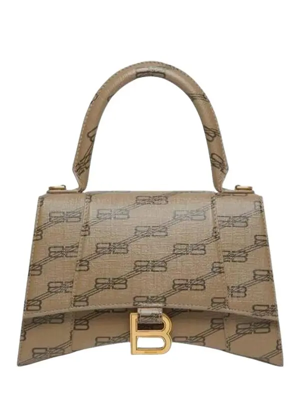 Balenciaga Hourglass Small Tote Bag - Brown