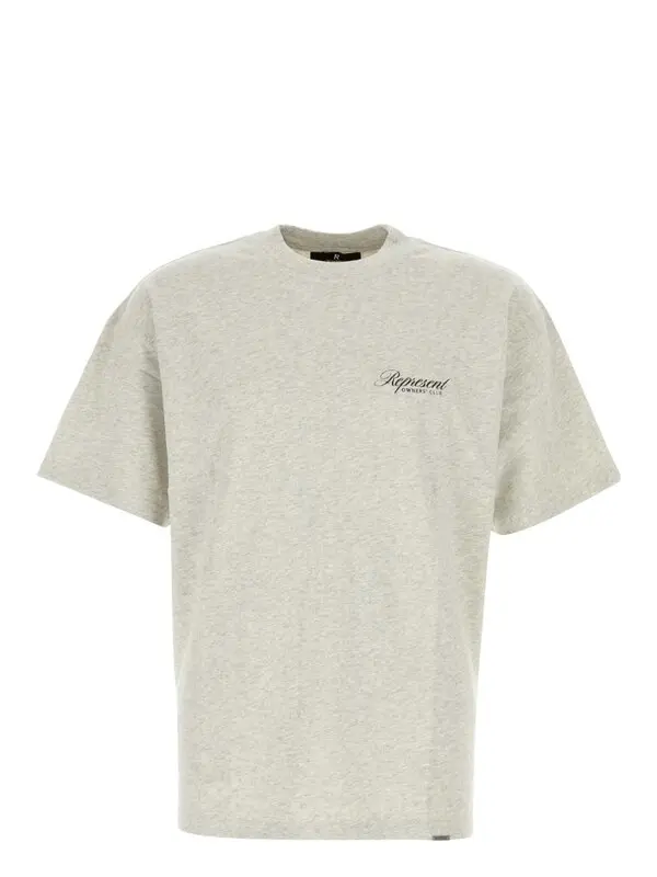 REPRESENT Owners Club Script T-shirt - Mixed Gray