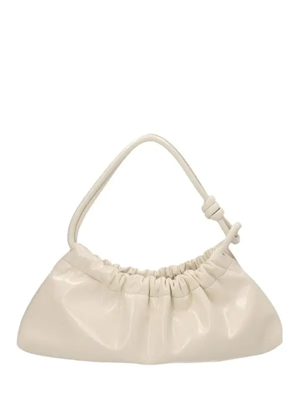 Nanushka Valerie Ruched Shoulder Bag - Nude