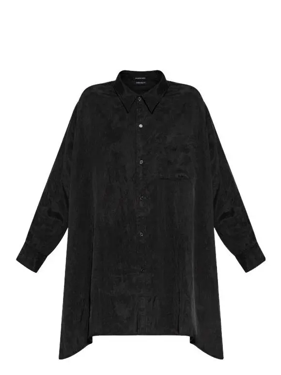 R13 Buttoned Shirt With Lapels - Black