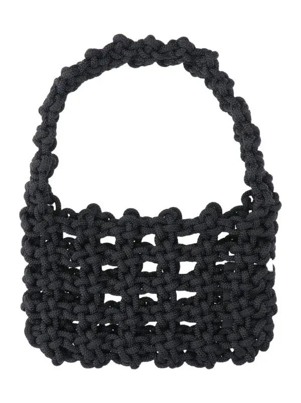 Kara Knot Design Shoulder Bag - Black