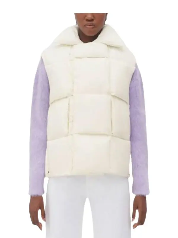Bottega Veneta Woven Padded Gilet - White