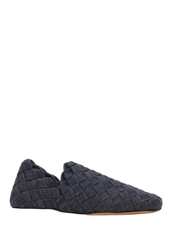 Bottega Veneta Intrecciato Denim Slippers - Black