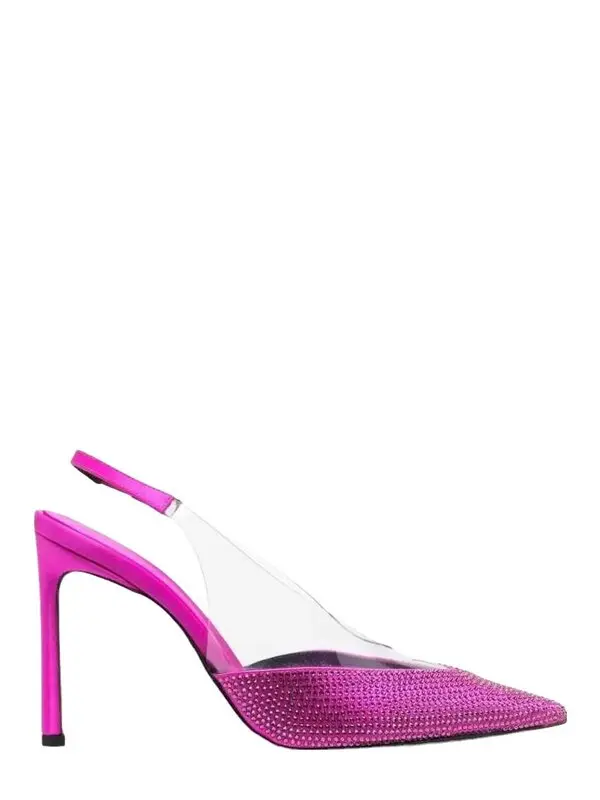 SERGIO ROSSI Evangelie Embellished Slingback Pumps - Pink