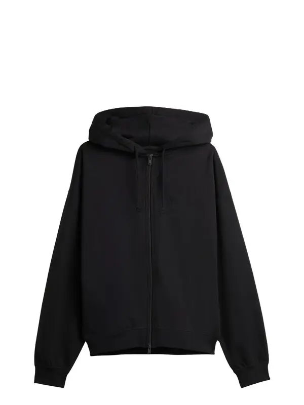 Y3 Brushed Terry Zipped Hoodie - Black