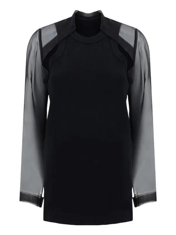 Sacai Racer Neck Layered Tank Top - Black