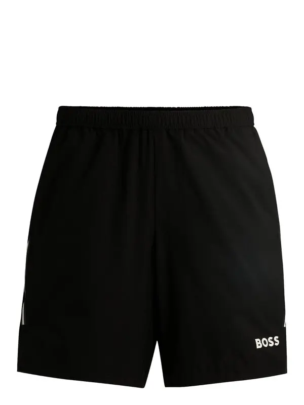 Hugo Boss Logo Printed Active Shorts - Black