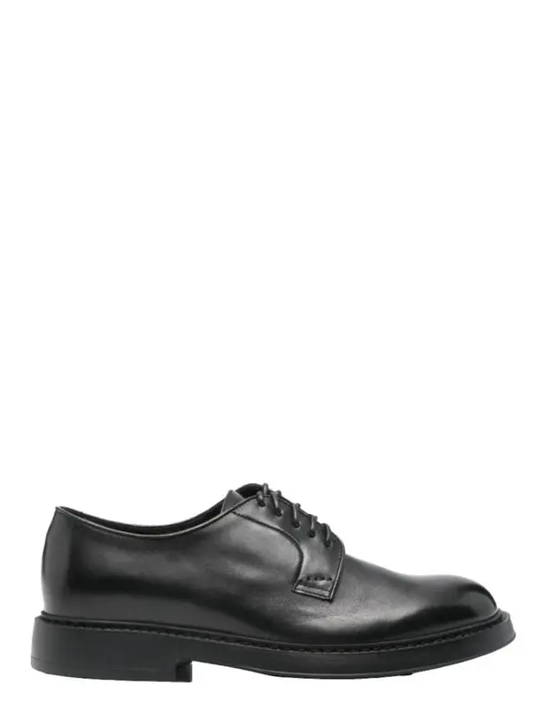 DOUCAL'S Leather Lace-up Derby Shoes - Black