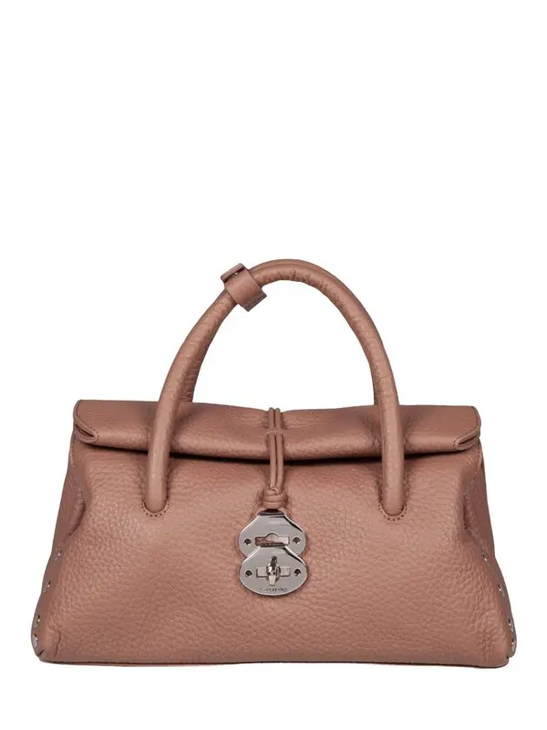 ZANELLATO Dotta Centauro S Hammered Leather Bag In Ribolla - Brown