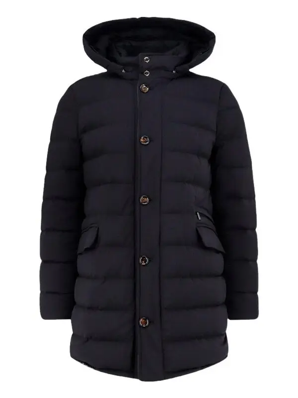MOORER Calandri Padded Hooded Jacket - Black