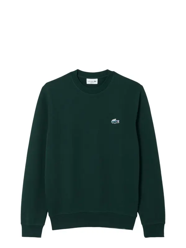 Lacoste Embroidered Crocodile Landscape Fleece Sweatshirt - Black