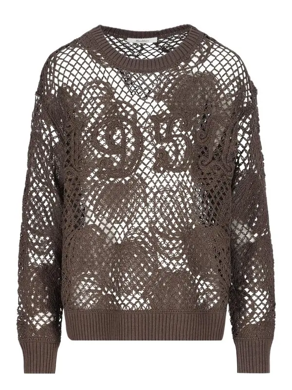 Max Mara Crew Neck Sweater - Dark Brown