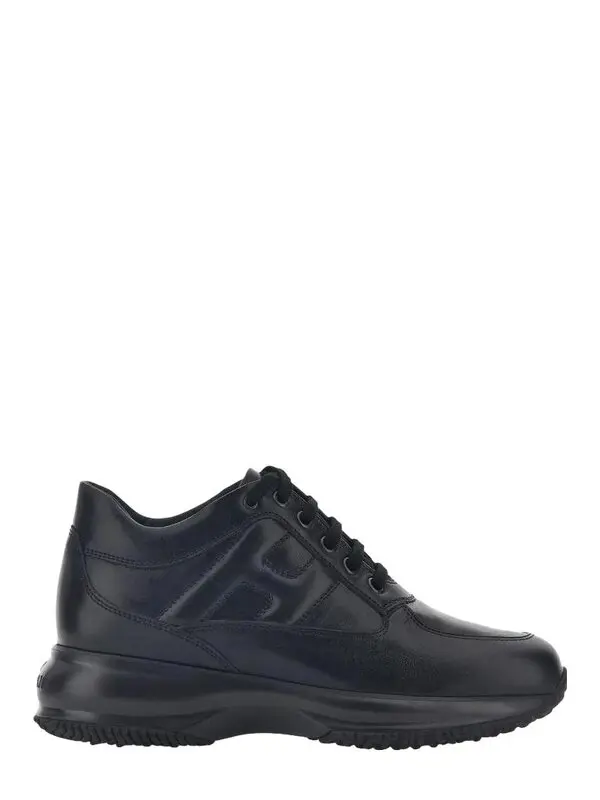 Hogan Round-toe Lace-up Sneakers - Black