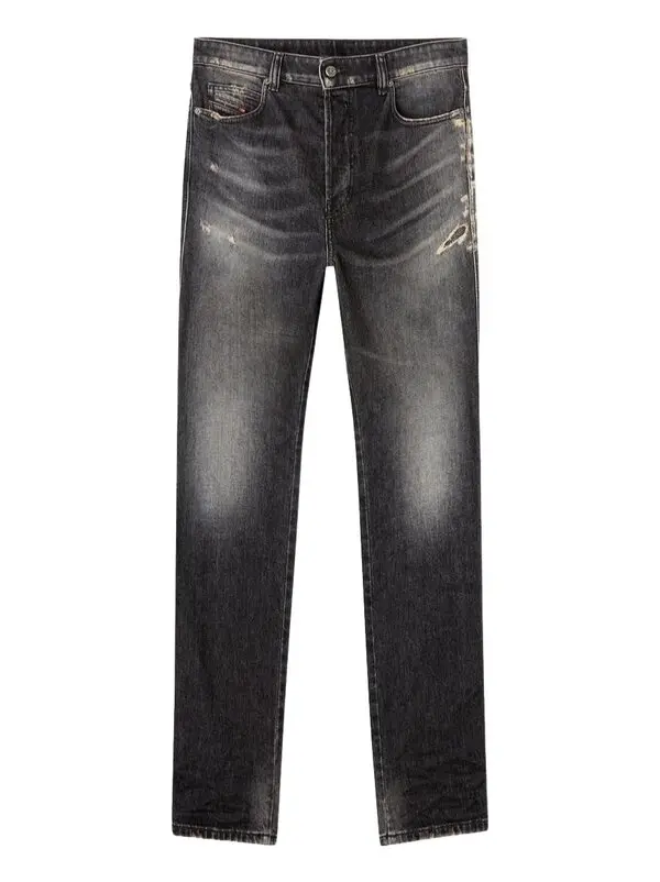 DIESEL® Cotton Slim Fit Jeans - Black/dark Grey
