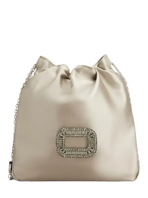 ROGER VIVIER Pilgrim Embellished Mini Shoulder Bag - Black