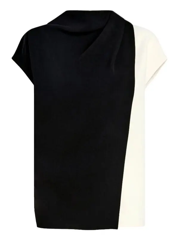 Proenza Schouler Elsa Drape-detail Blouse - Black