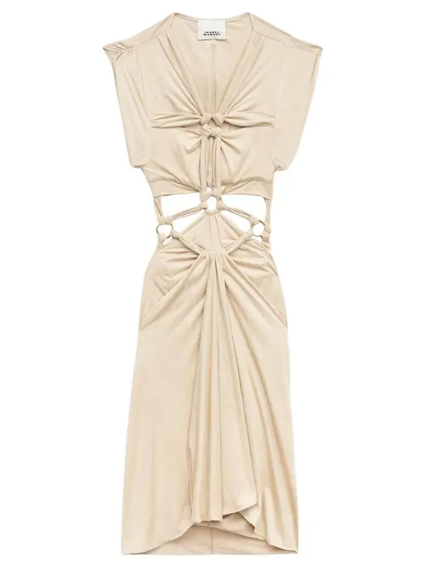 Isabel Marant Étoile Sirena V-neck Draped Dress - Nude