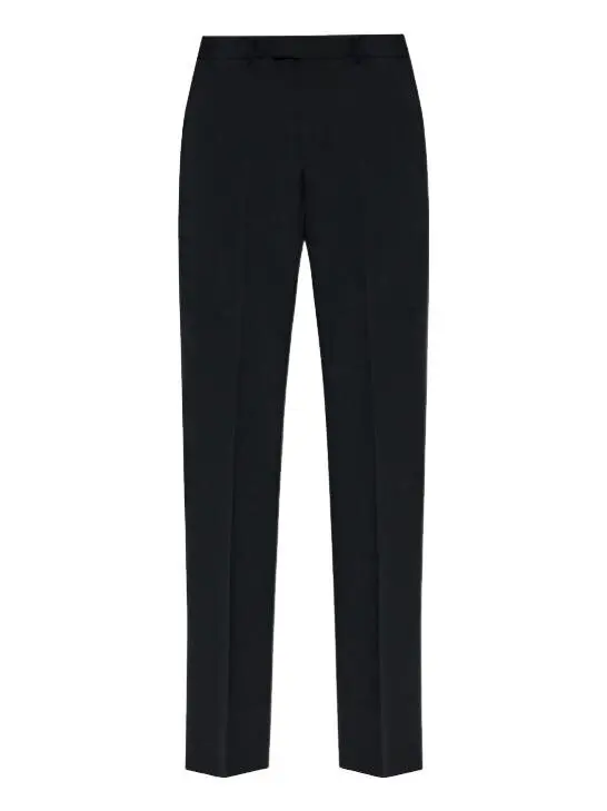 Alexander McQueen Creased Straight-leg Trousers - Black