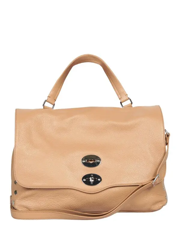 ZANELLATO Postina Rivet Shoulder Bag - Nude