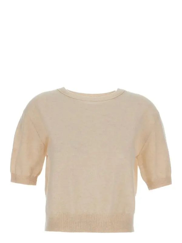 LISA YANG Ribbed Short-sleeve T-shirt - Nude