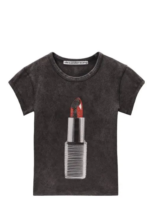 Alexander Wang Lipstick Print Baby T-shirt - Black