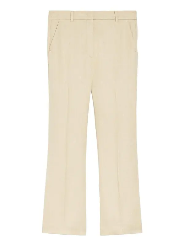 Max Mara Batavia Cotton And Linen Trousers - Sand-colored